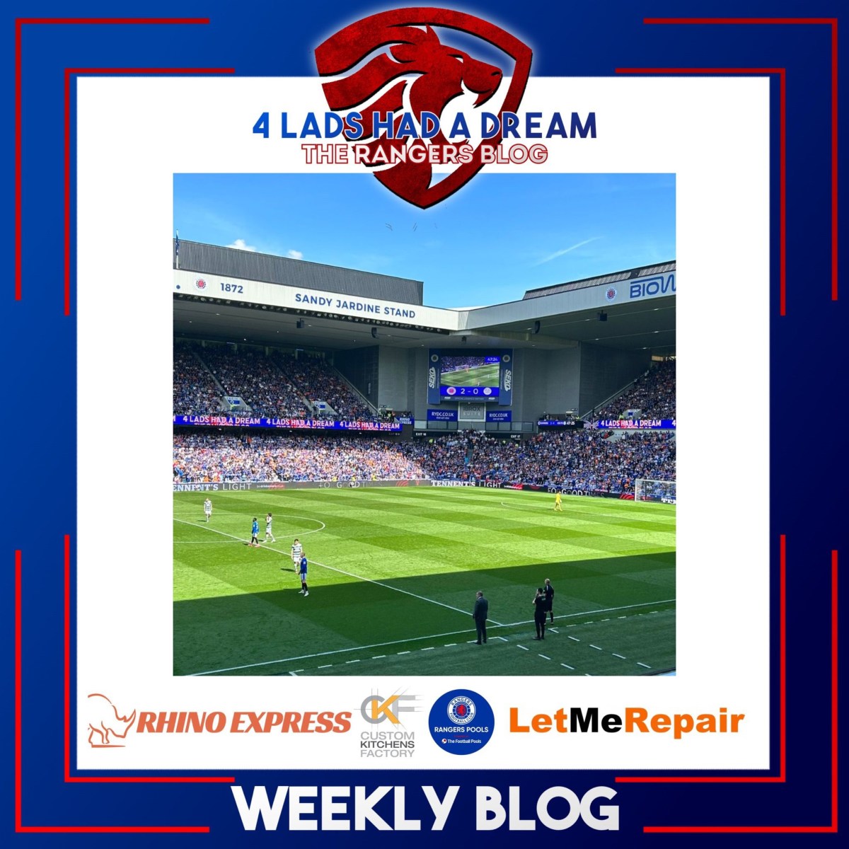 Ibrox roars in the sun / Academy set for player revamp – Four Lads Had ...